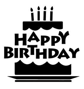 Birthday Cake vinyl sticker - Booth Junkie