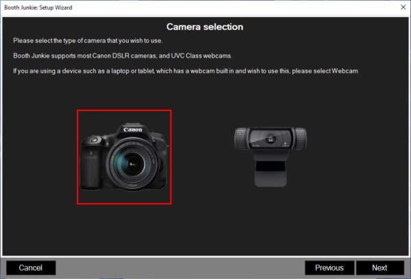 Running the Setup Wizard for first time use - Booth Junkie
